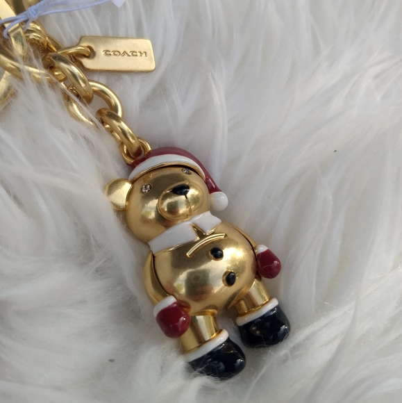 Coach | Accessories | Last One Coach Christmas Santa Bear Bag Charm ...